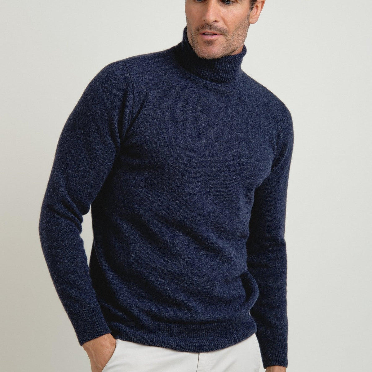 Jersey Cuello Vuelto Brant Azul Empolvado – Sohhan